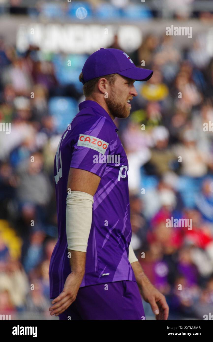 Leeds, England, 31 July 2021. David Willey fielding for Northern ...