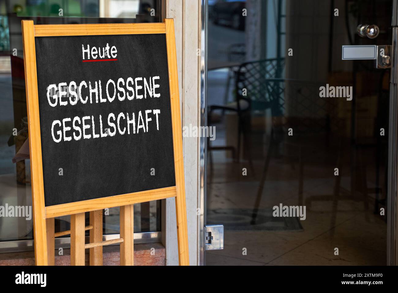 14 August 2024: Sign in front of restaurant with lettering: Closed ...