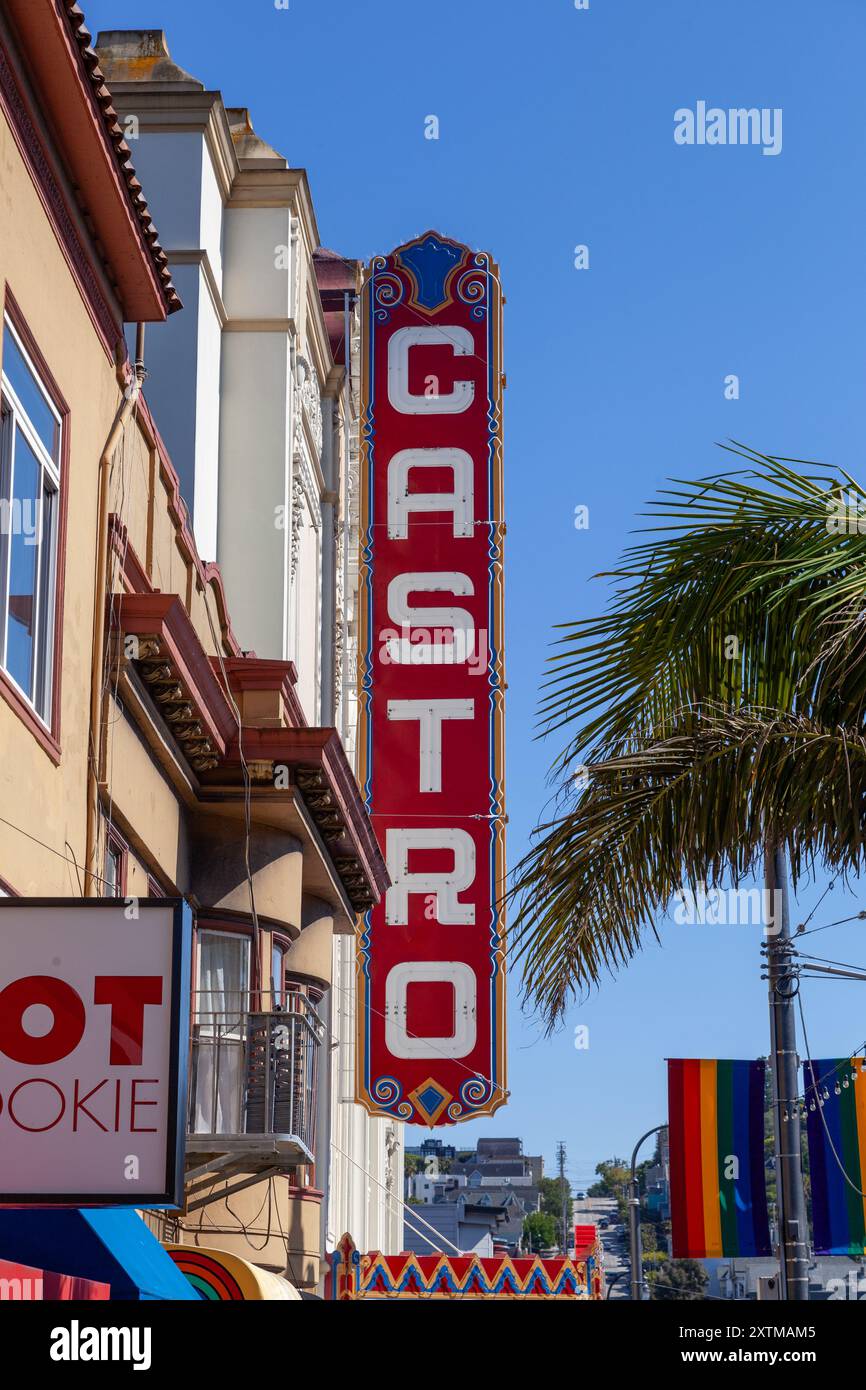The Castro theater sign in the Castro neighborhood in San Francisco, CA ...