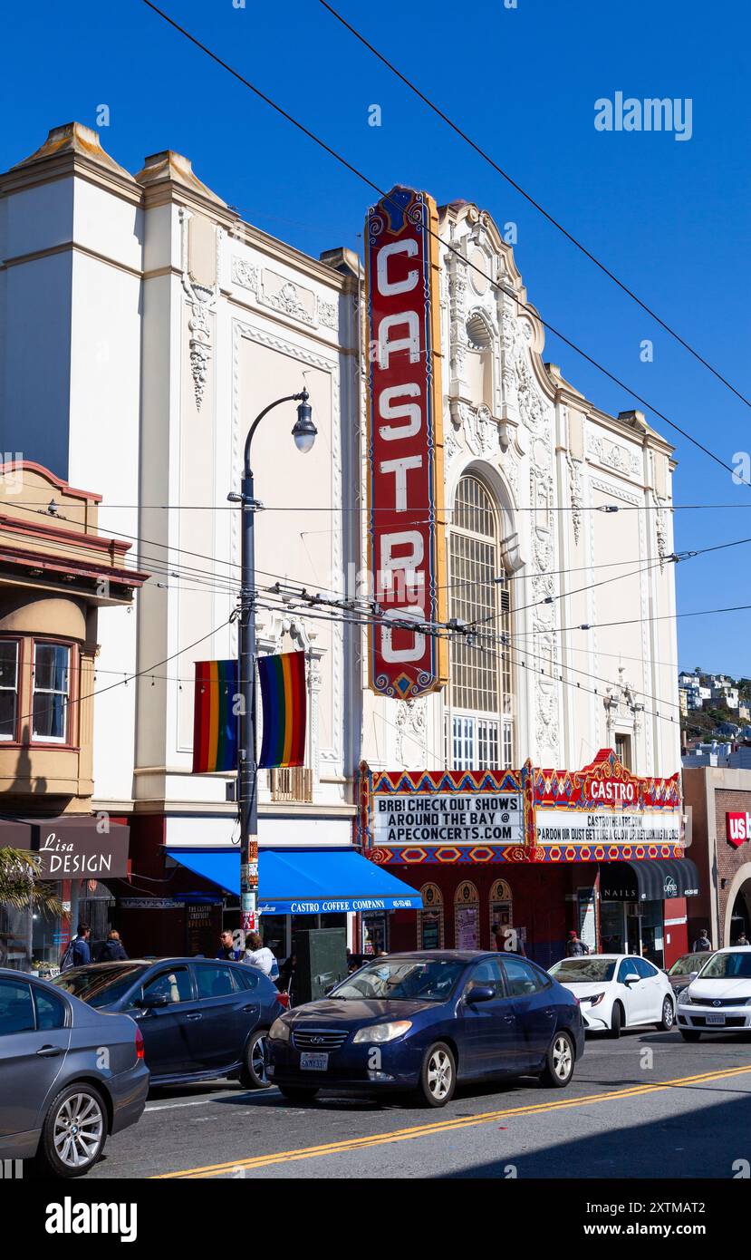 The Castro theater sign in the Castro neighborhood in San Francisco, CA ...