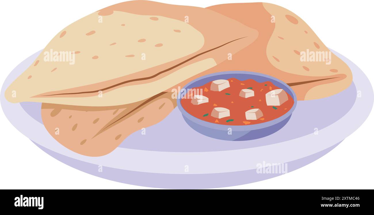 indian festival food naan bread Stock Vector Image & Art - Alamy