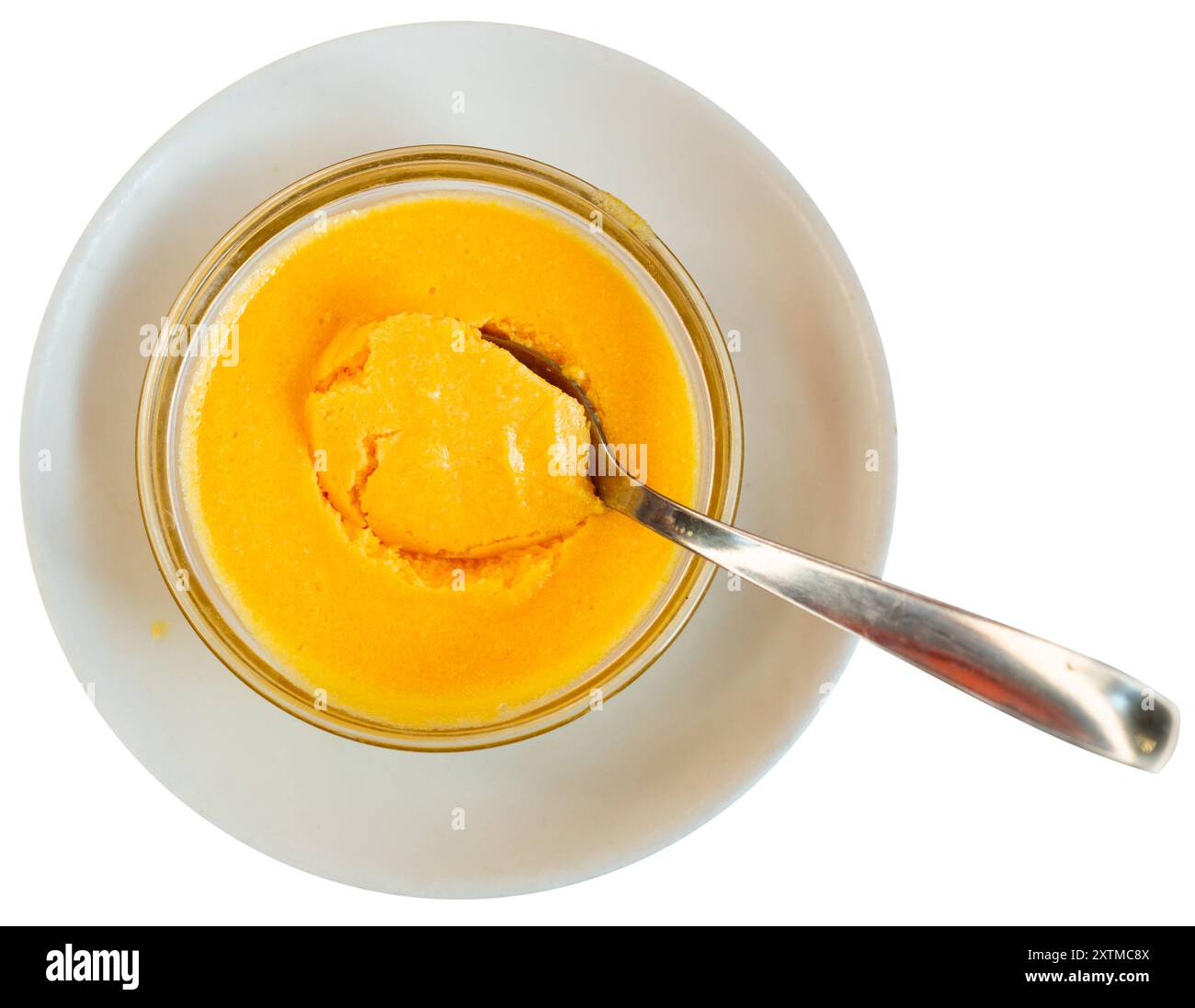 Light mango mousse with airy texture in glass bowl Stock Photo - Alamy