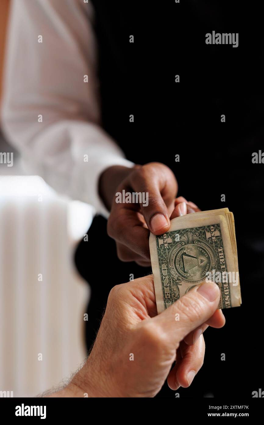 Close up shot guest paying hi-res stock photography and images - Alamy