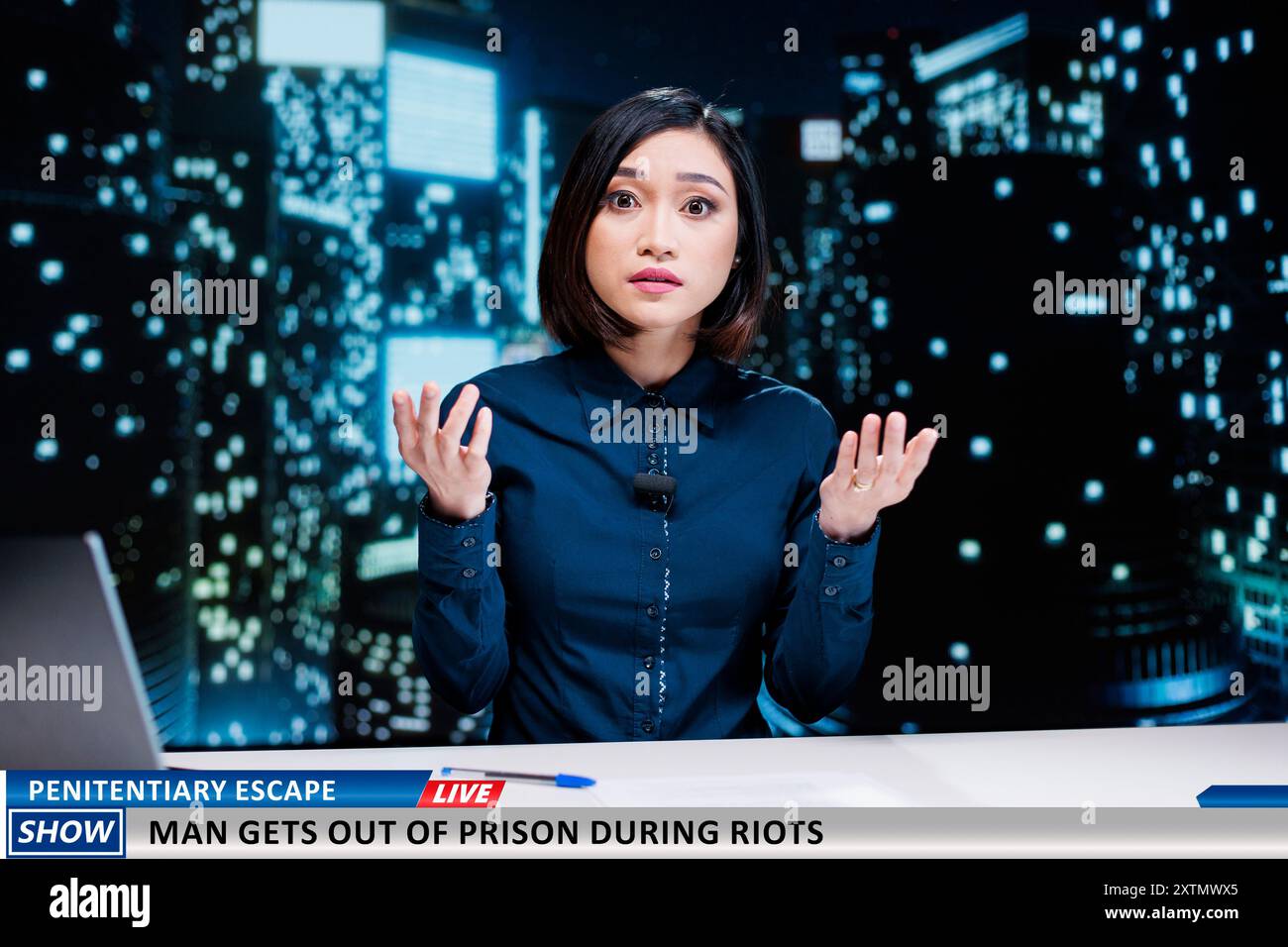 News anchor warns about penitentiary escape on live talk show at ...