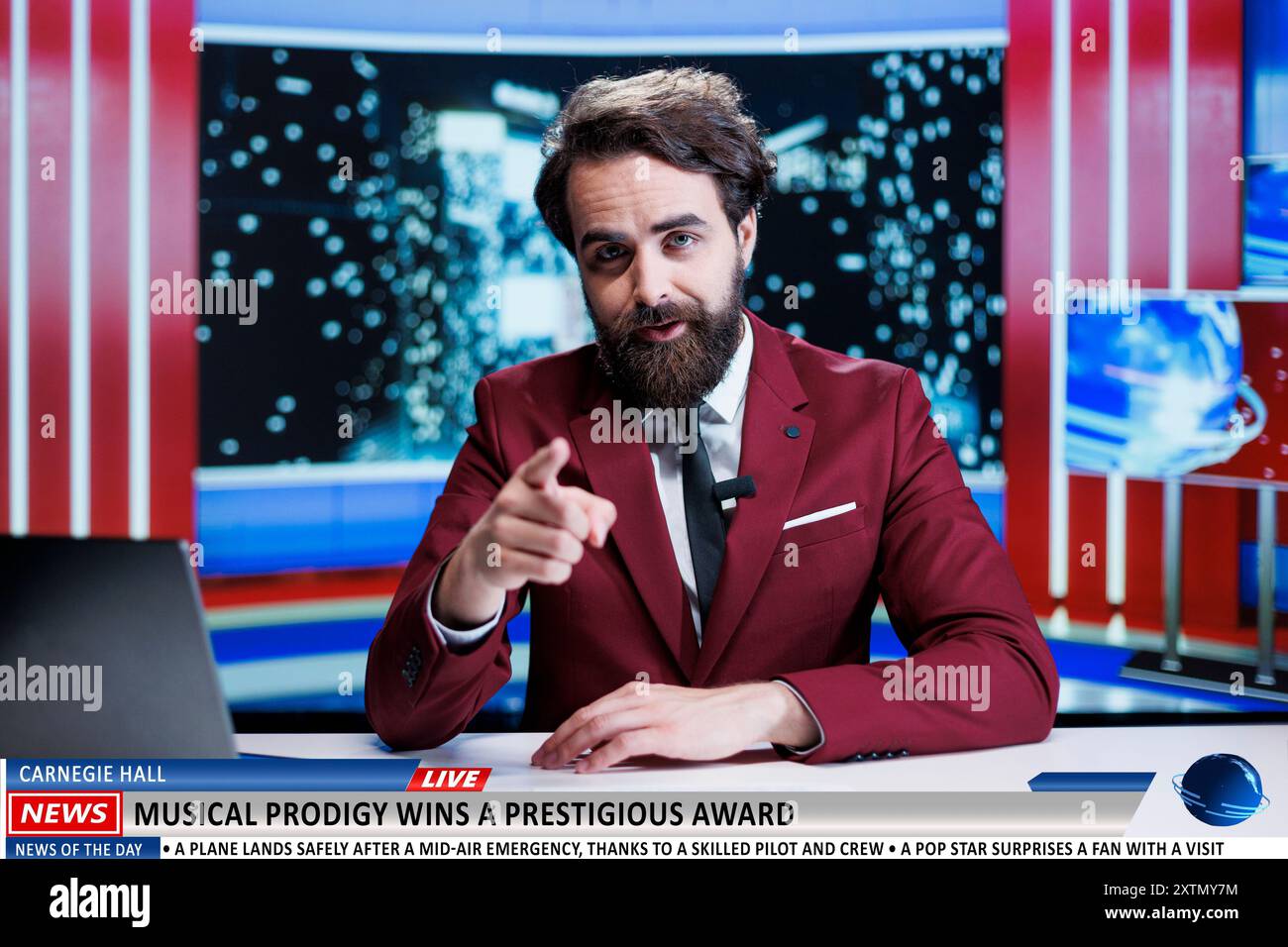 Talk show host discuss about artist receiving musical award for great ...