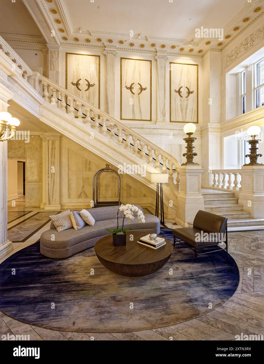 Marble lobby of 108 Leonard Street, the former New York Life Insurance ...