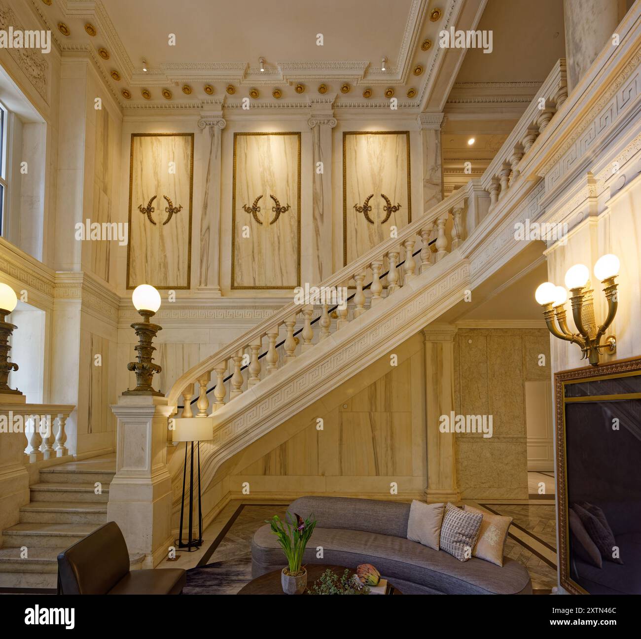 Marble lobby of 108 Leonard Street, the former New York Life Insurance ...