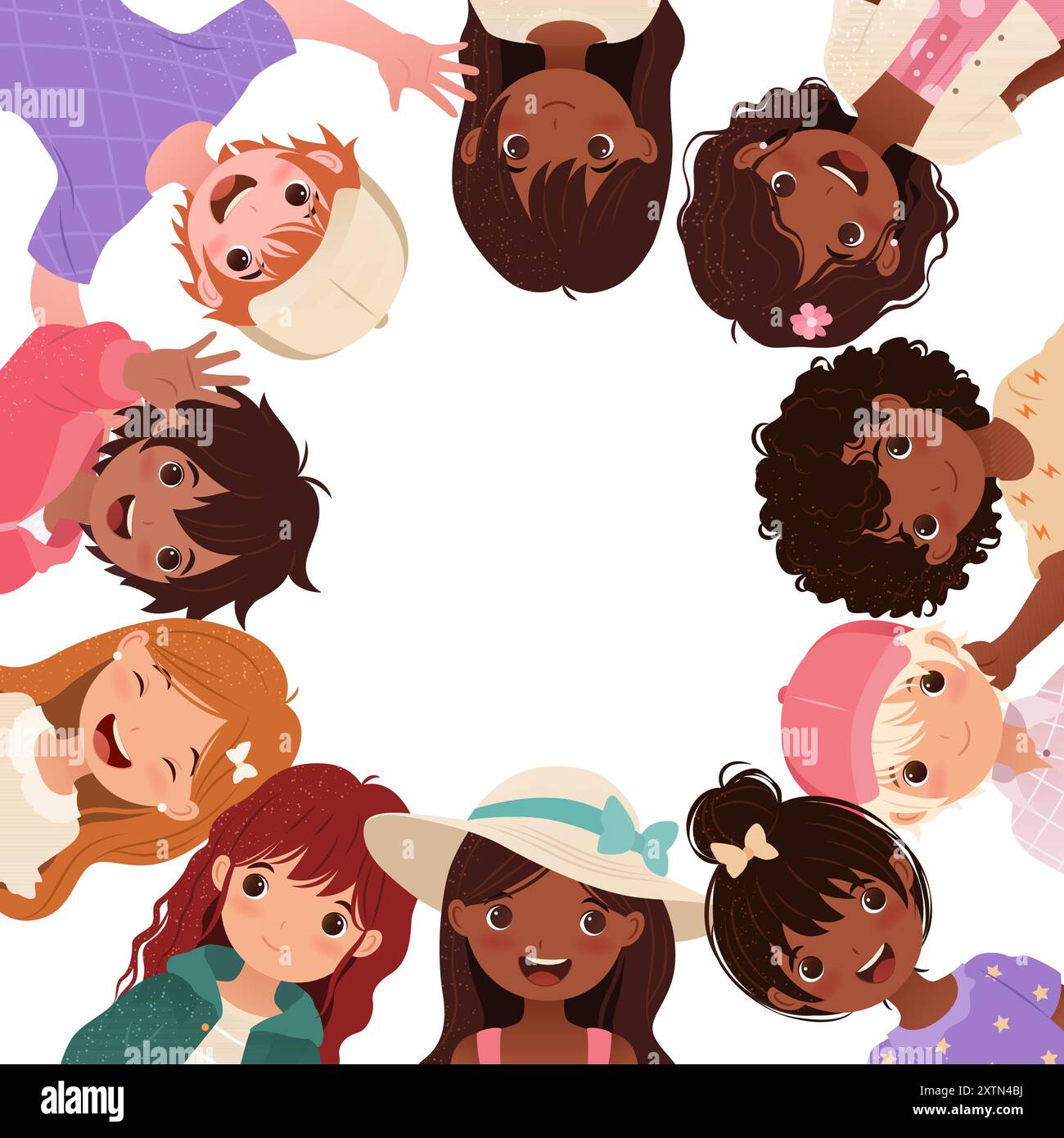Multiracial children fun Stock Vector Images - Alamy