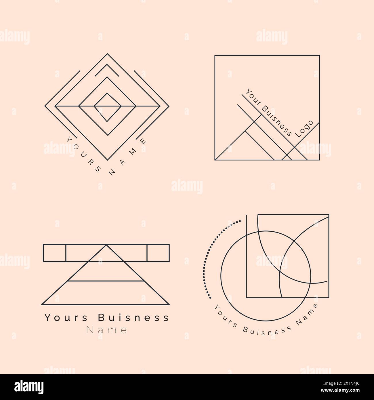 Elegant Minimalist Geometric Business Logos For Modern Branding ...