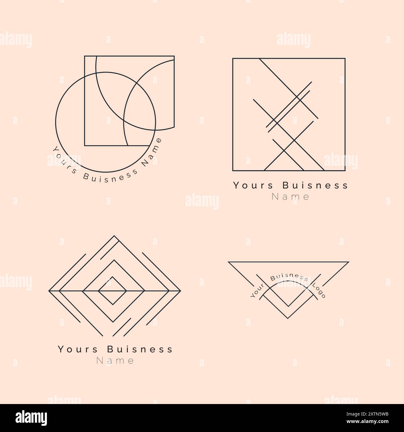 Geometric Business Logos For Modern Branding Elements for Versatile ...