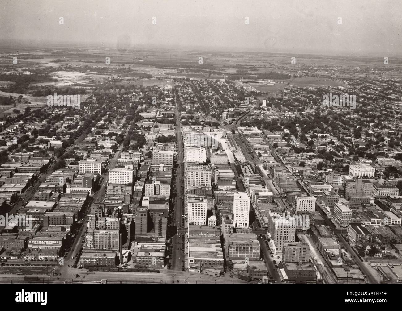 Aerial view of Oklahoma City, Oklahoma, circa 1945 Stock Photo - Alamy