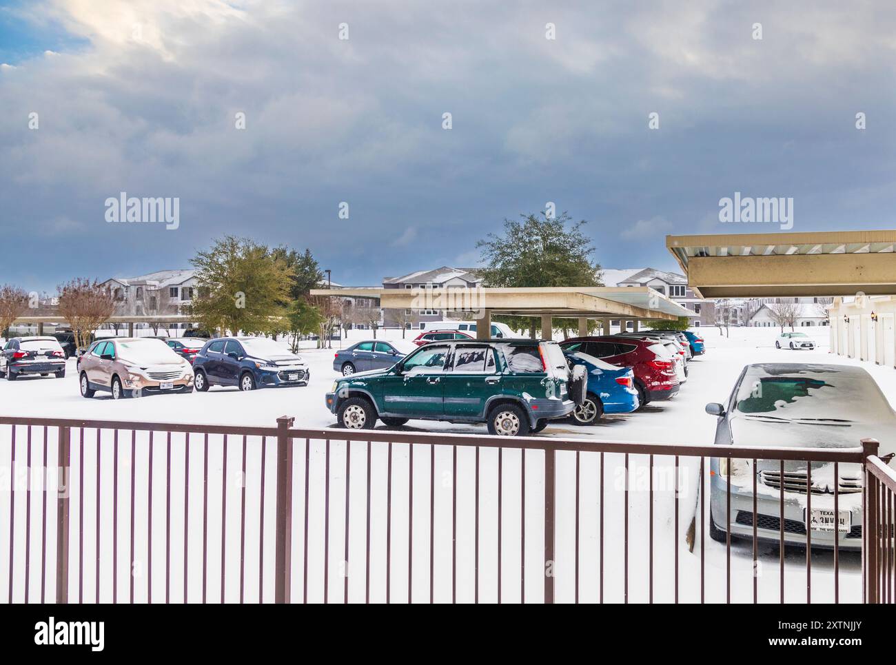 Rare Snow event in Conroe - Houston Texas area Stock Photo - Alamy