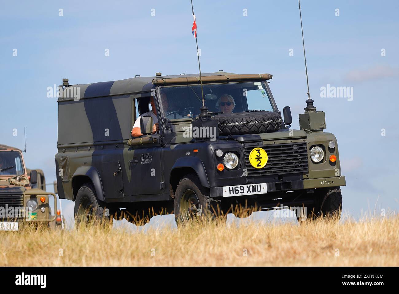 Military Landrover vehicles on parade at The Yorkshire Wartime ...