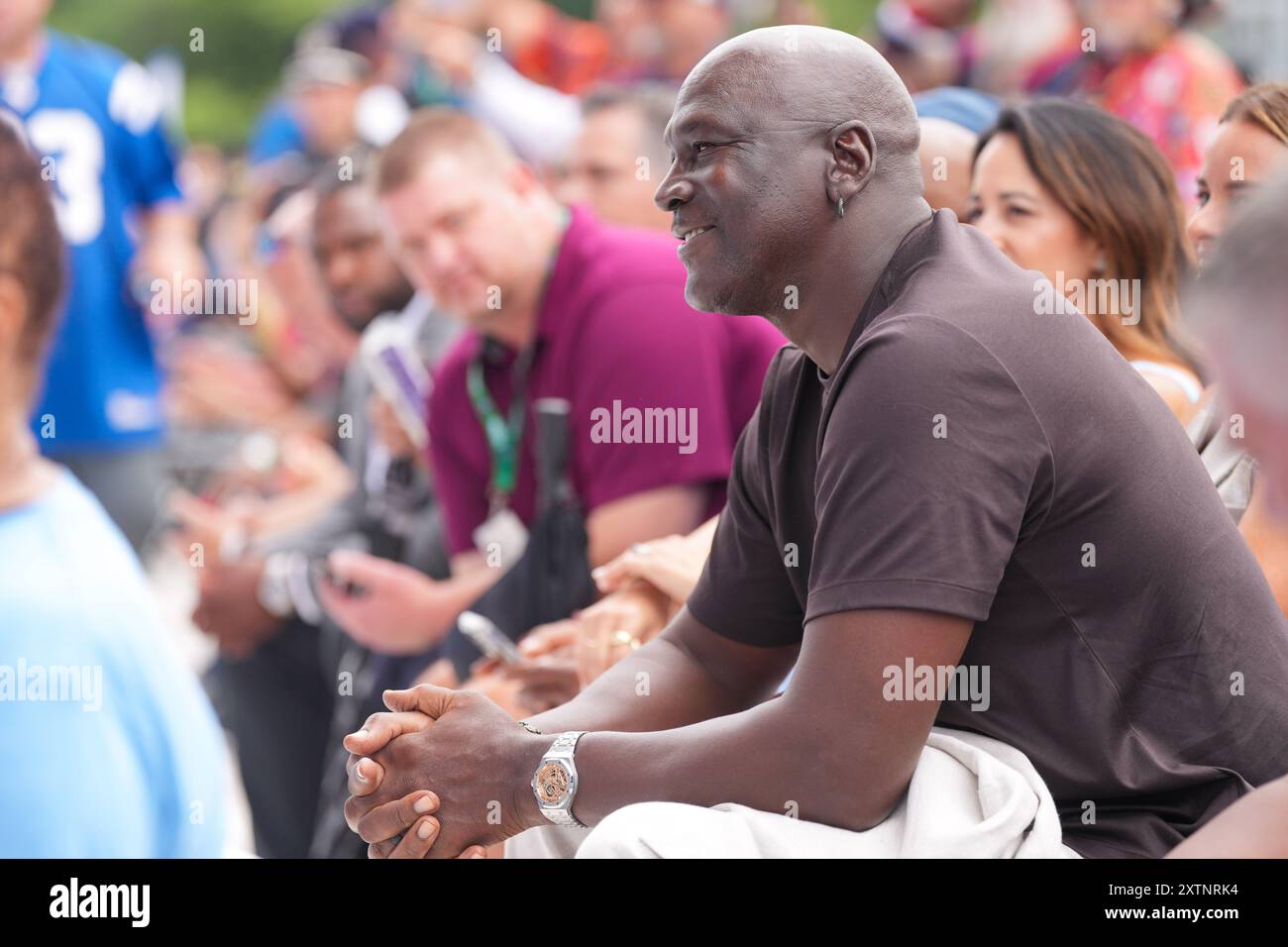 Former Chicago Bulls shooting guard Michael Jordan is in attendance for ...