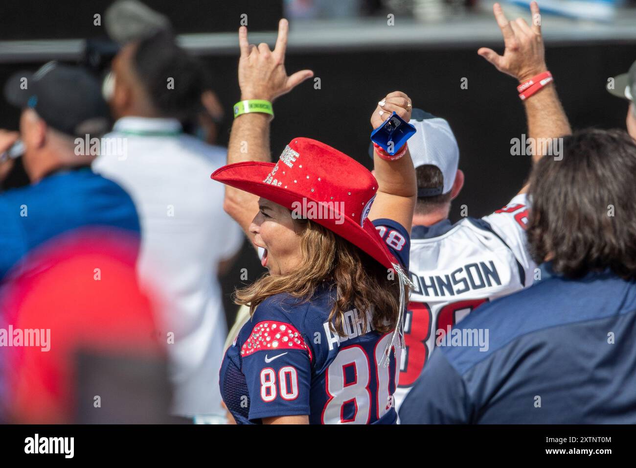 Houston Texans fan Debbie Chapa Brannon "Debbie the Texan" cheers for ...