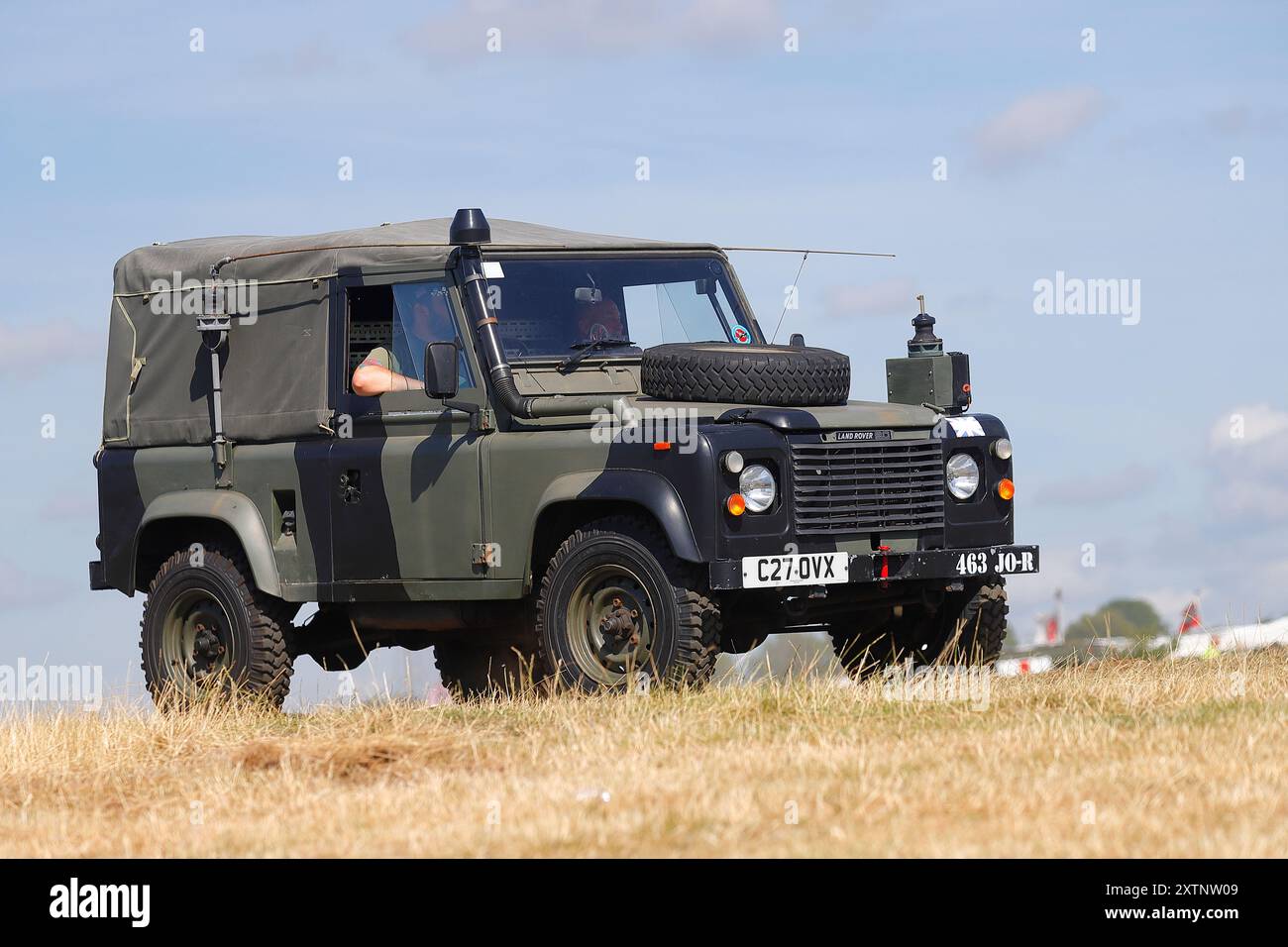Military Landrover vehicles on parade at The Yorkshire Wartime ...