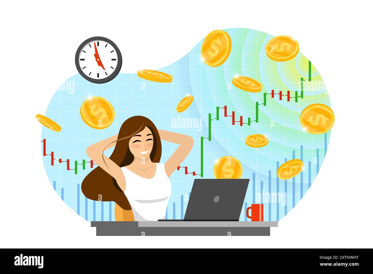 Female market trader Stock Vector Images - Alamy