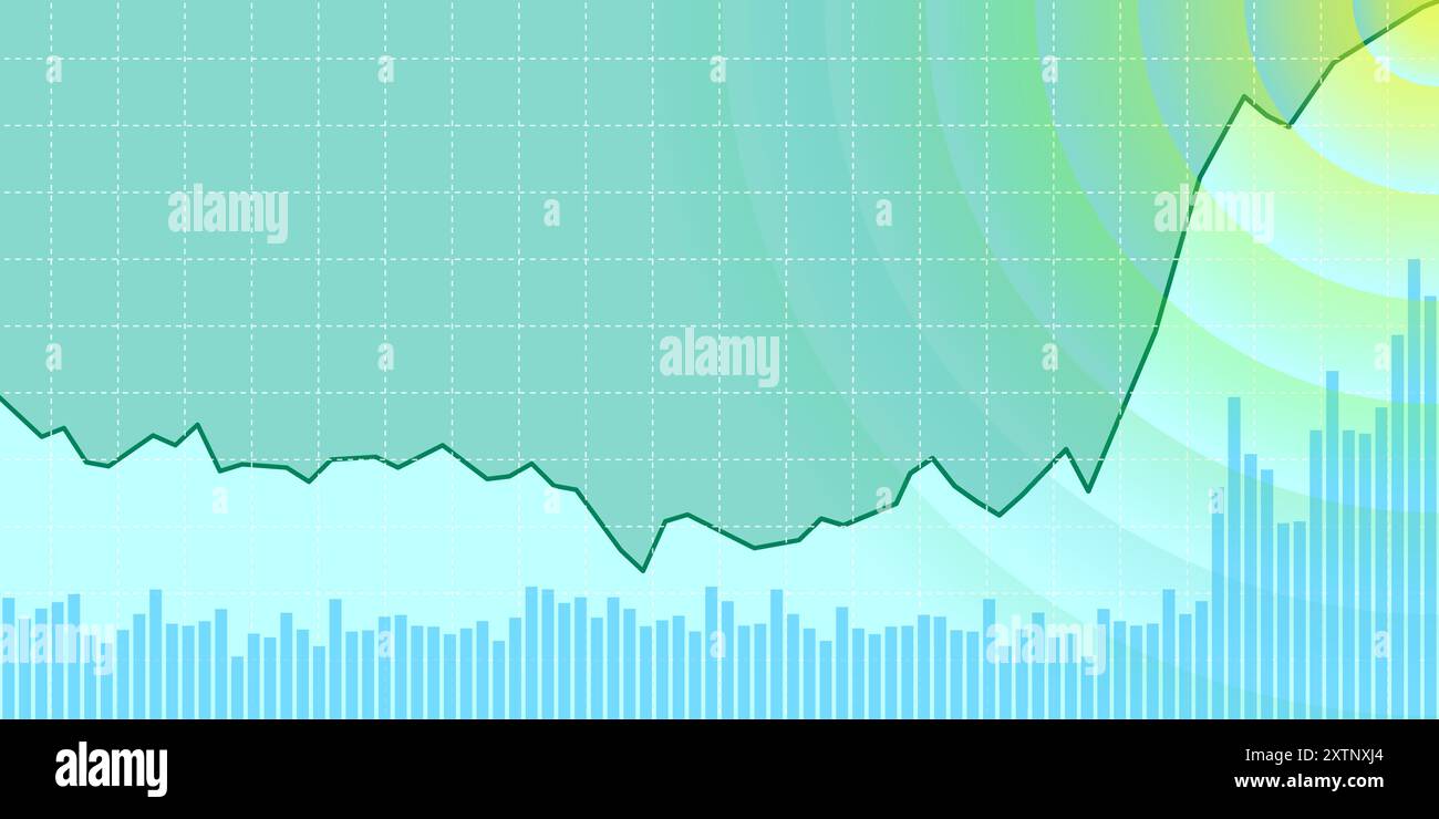 Stock market investment trading technical analysis bar chart. Business ...
