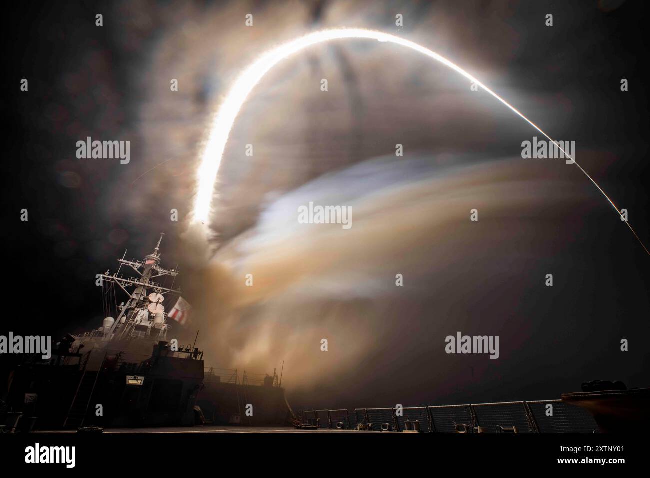 At Sea. 3rd Feb, 2024. The guided-missile destroyer USS Carney (DDG 64 ...