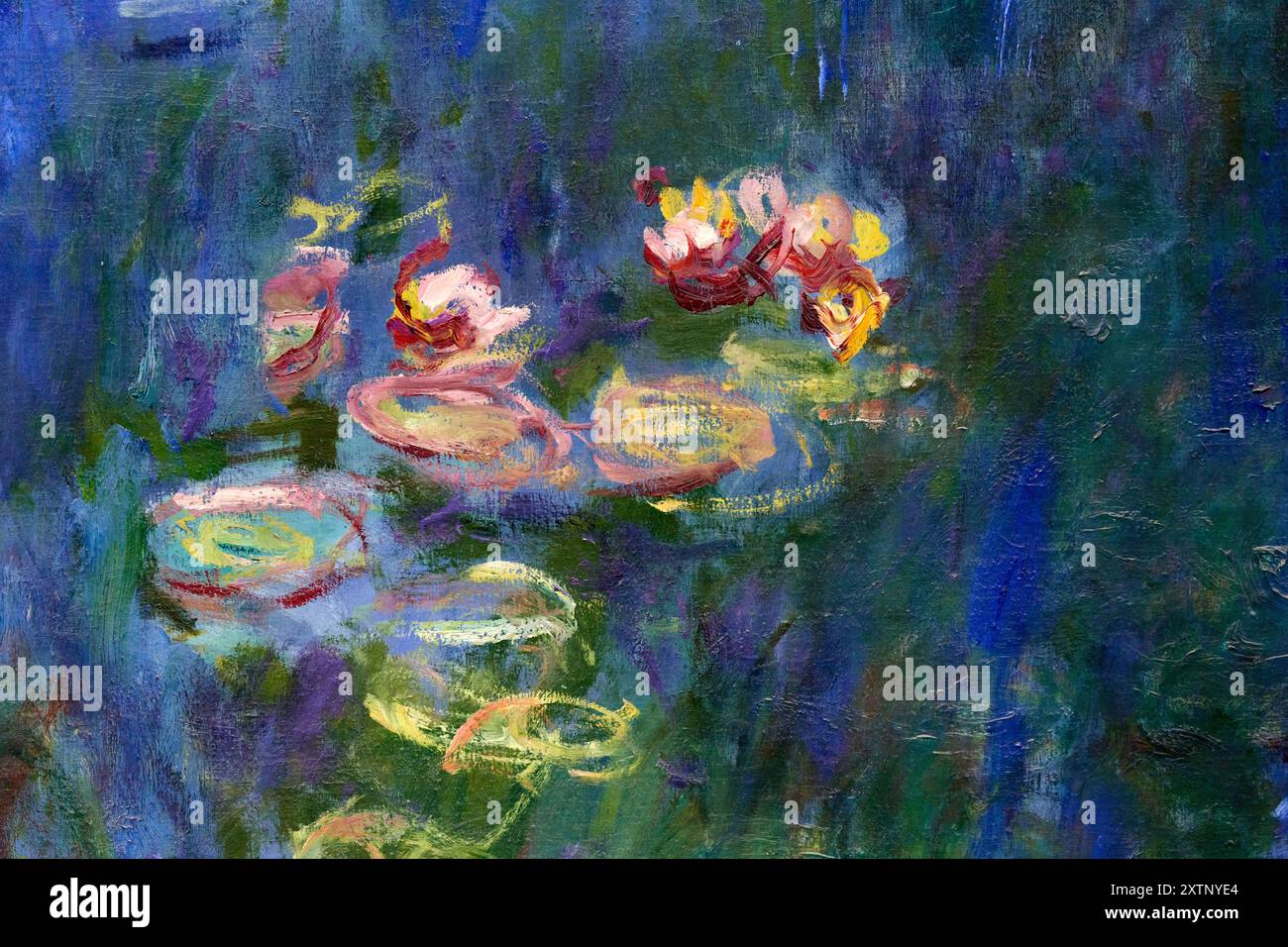 Detail, Water-lilies Nympheas series painted by Claude Monet (1840-1926 ...