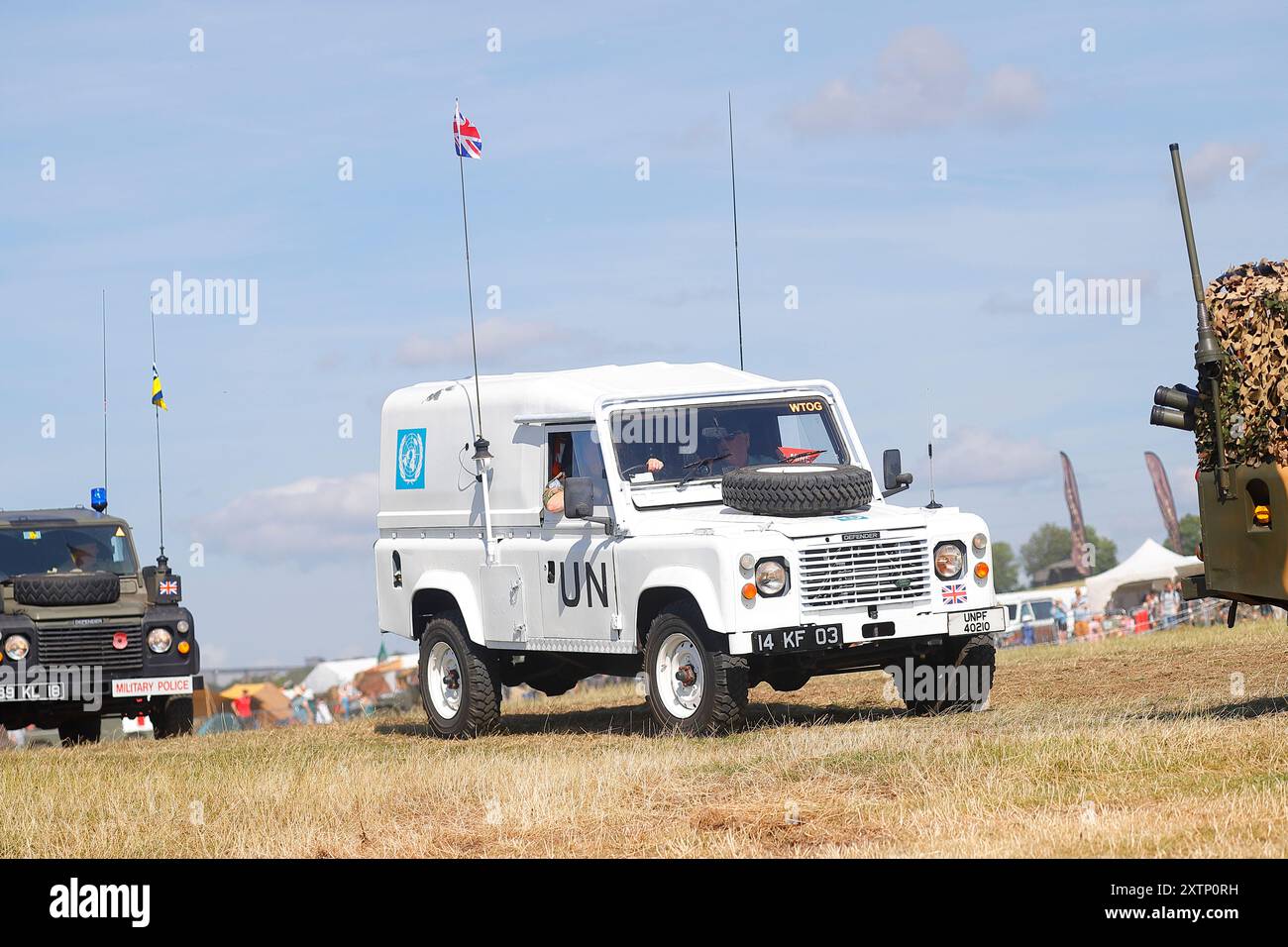 Military Landrover vehicles on parade at The Yorkshire Wartime ...