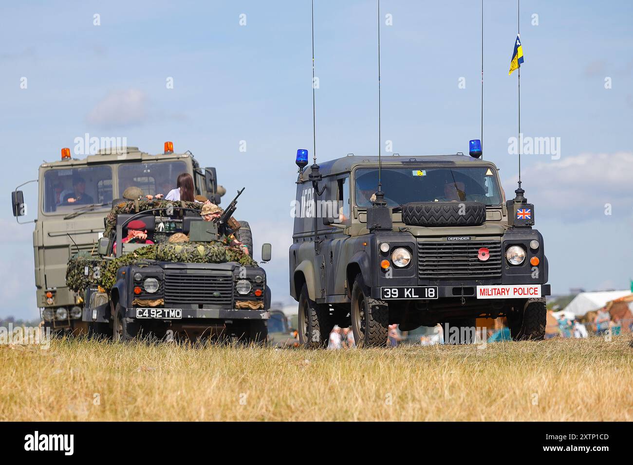 Military Landrover vehicles on parade at The Yorkshire Wartime ...