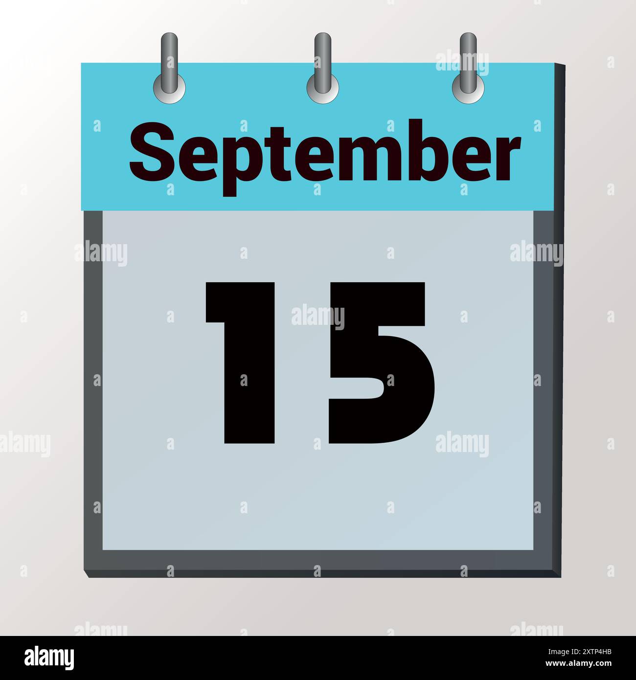 day on the calendar, vector image format, September 15 Stock Vector ...