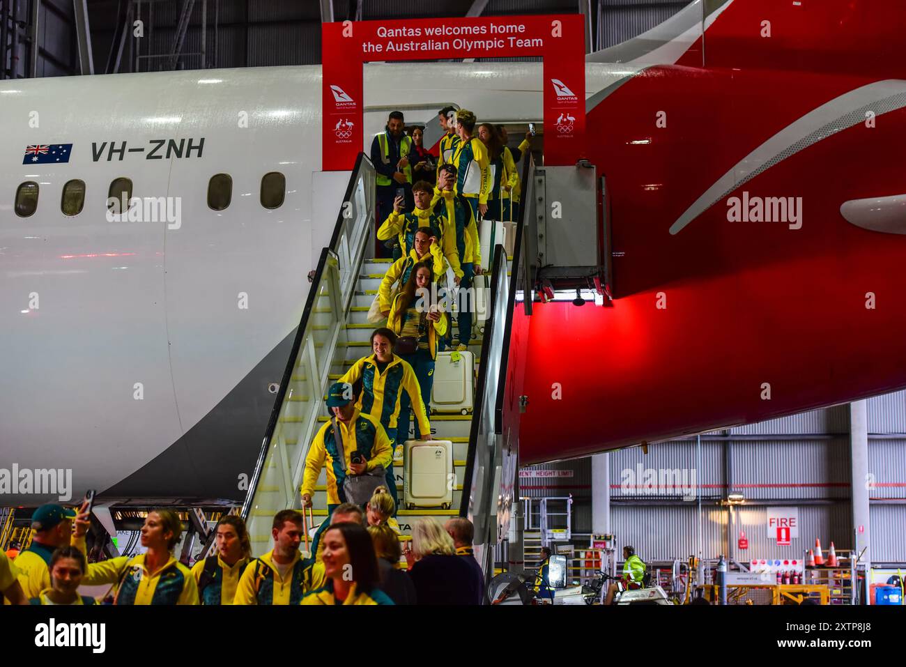 Athletes are seen arriving from 2024 Paris Olympic Games to Australia ...