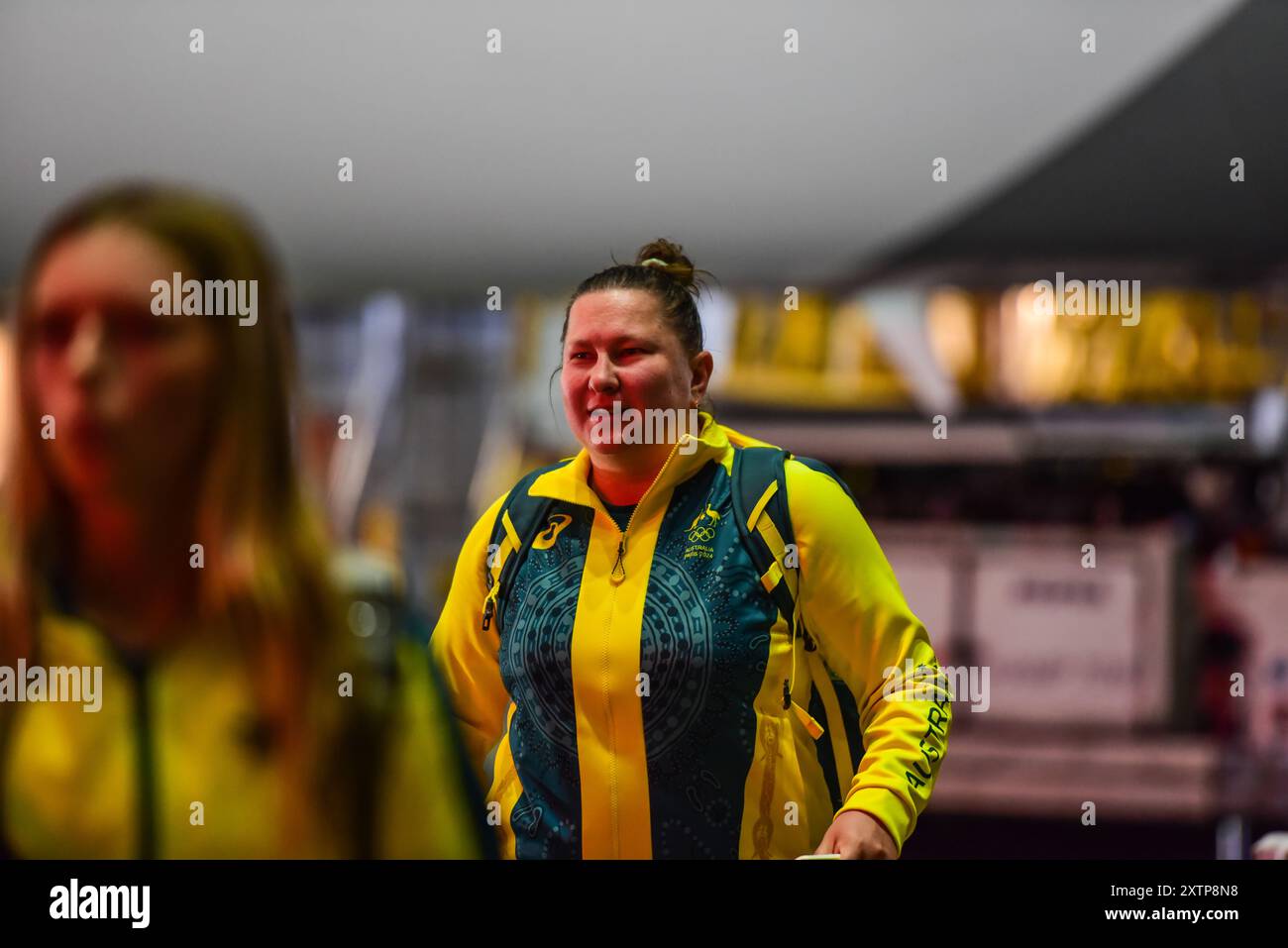 Shooter Elena Galiabovitch is seen arriving from 2024 Paris Olympic Games to Australia with ...