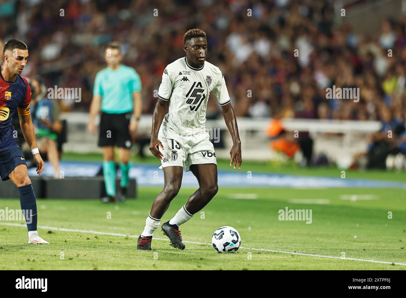 Barcelona, Spain. 12th Aug, 2024. Christian Mawissa (Monaco) Football ...