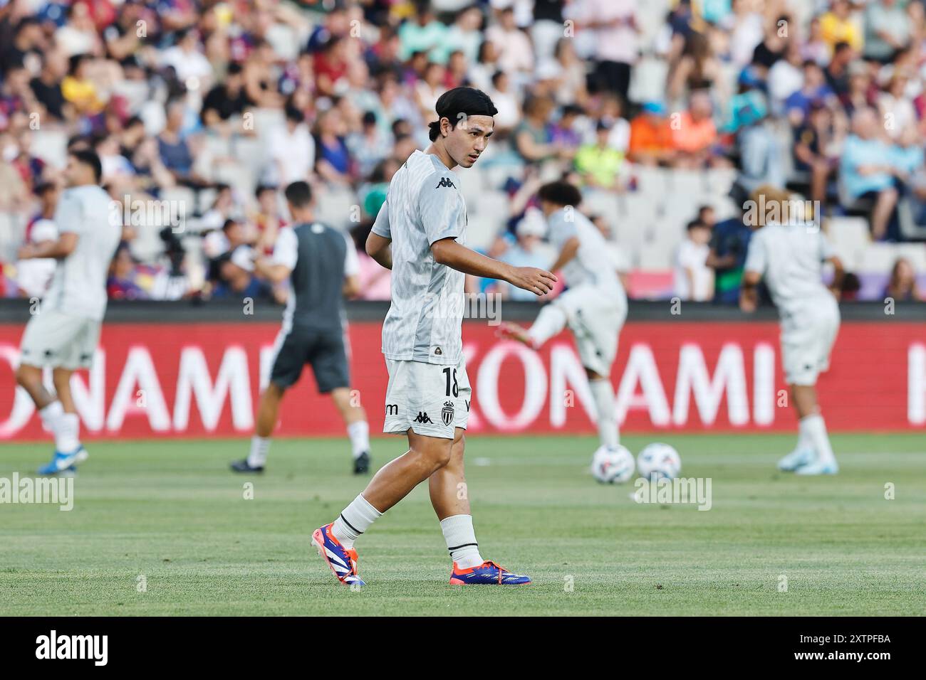 Barcelona, Spain. 12th Aug, 2024. Takumi Minamino (Monaco) Football/Soccer : Spanish "Joan ...