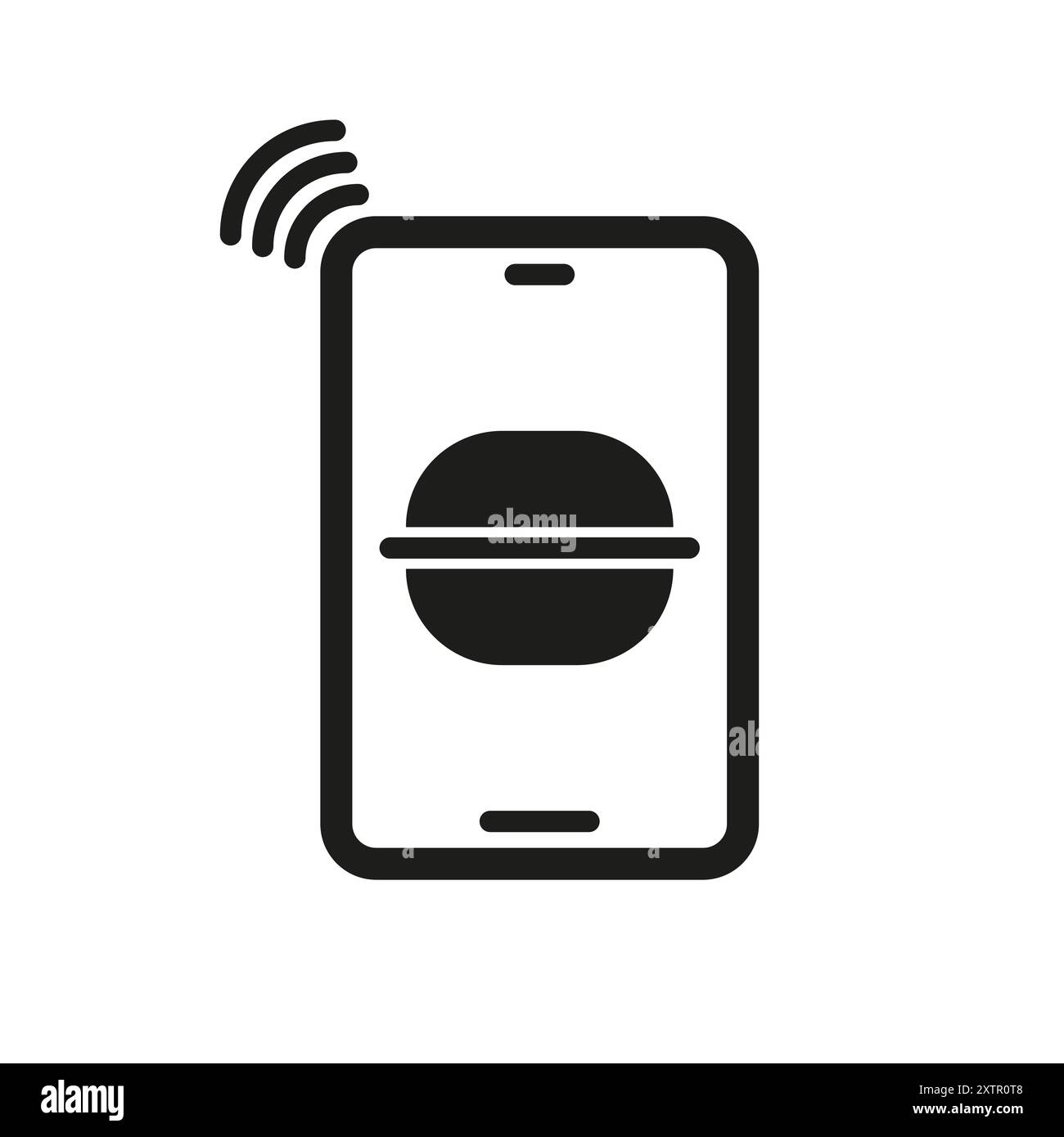 Mobile payment icon. Smartphone with card. Wireless transaction symbol ...