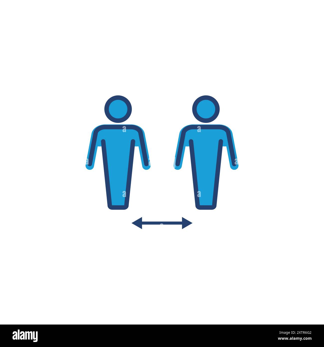 Social distance icon vector. social distancing icon. self quarantine ...