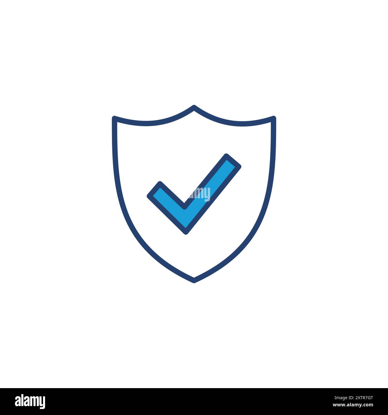 Shield check mark icon vector. Protection approve sign. Safe icon ...