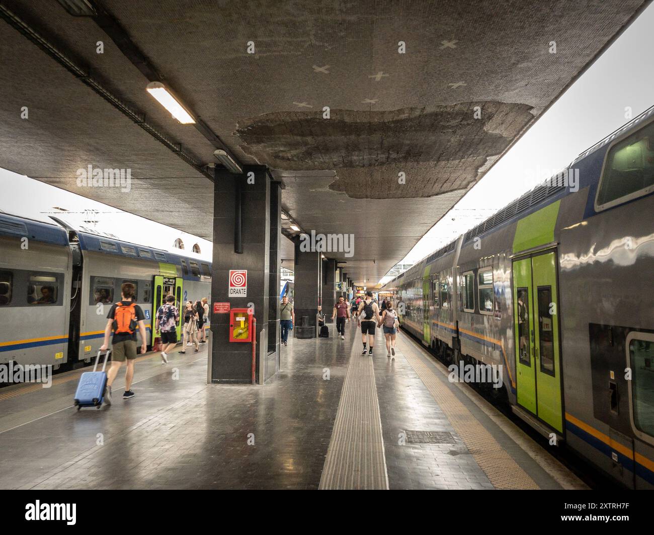 Picture of a platform of Roma termini train station with suburban ...