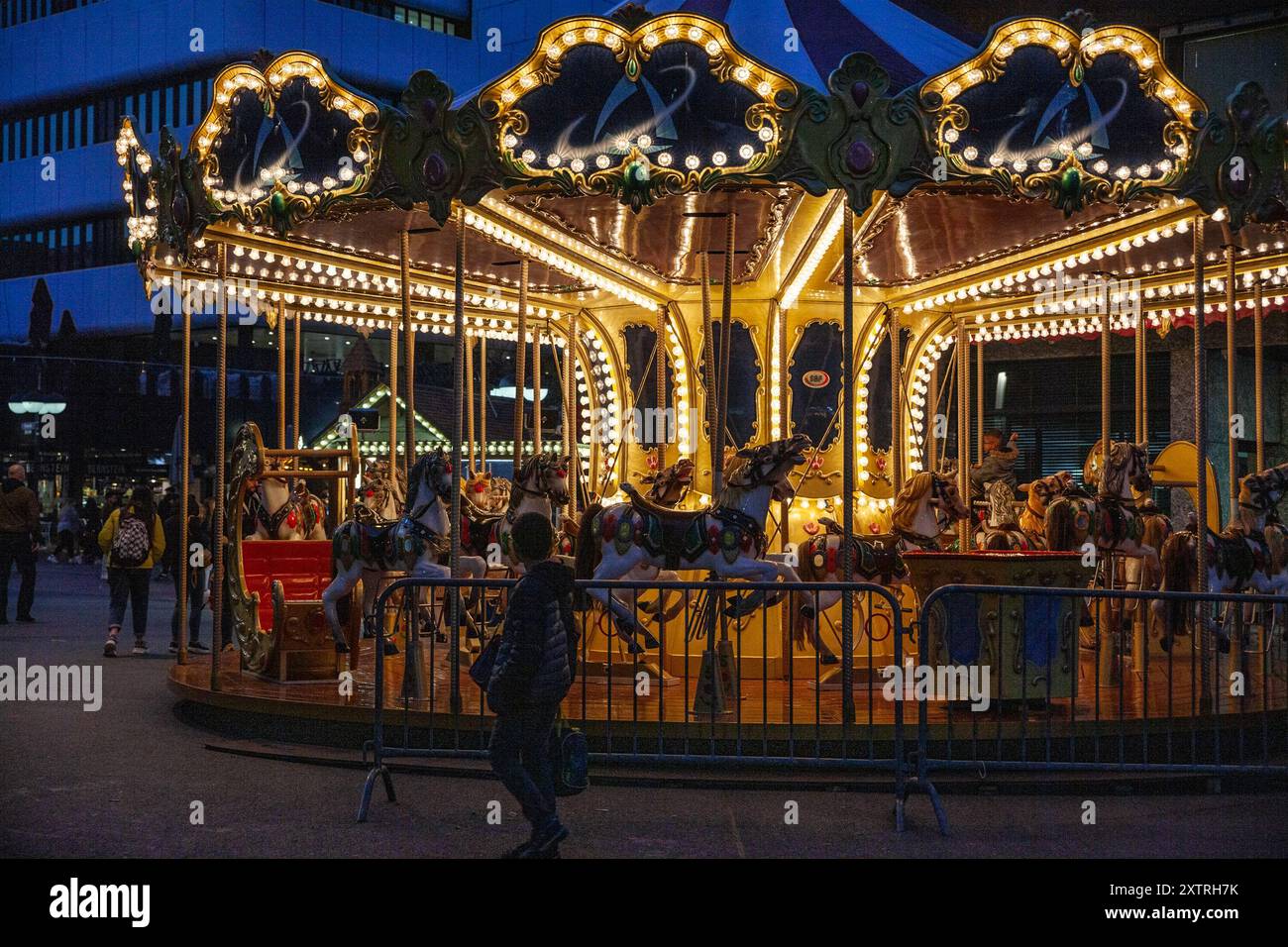 This night scene in Dortmund city center showcases a beautifully ...