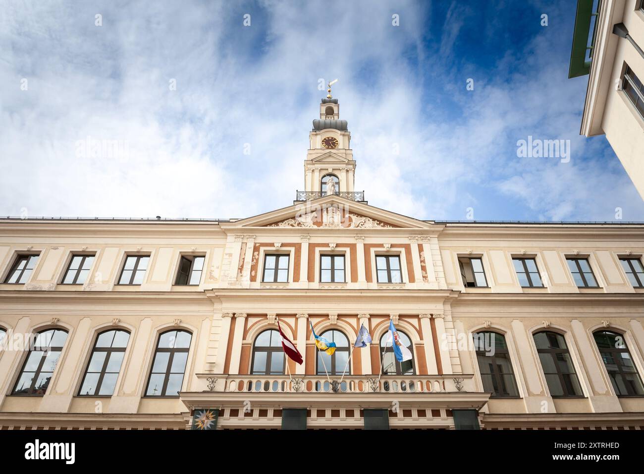 Picture of the main facade of Rigas Dome, or Riga city hall. Riga City ...