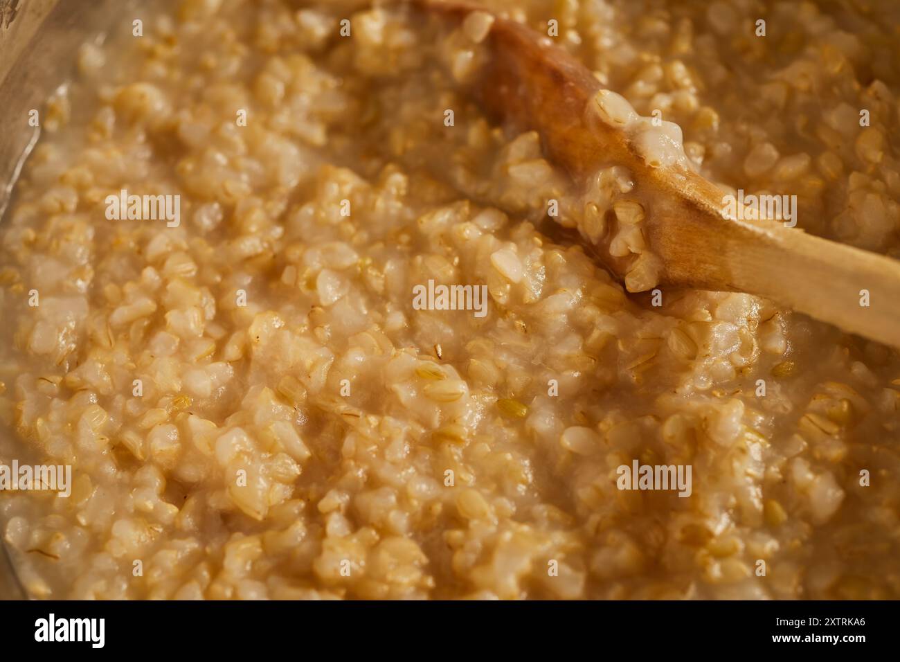 Asian rice porridge, often called "congee" made with brown rice Stock ...