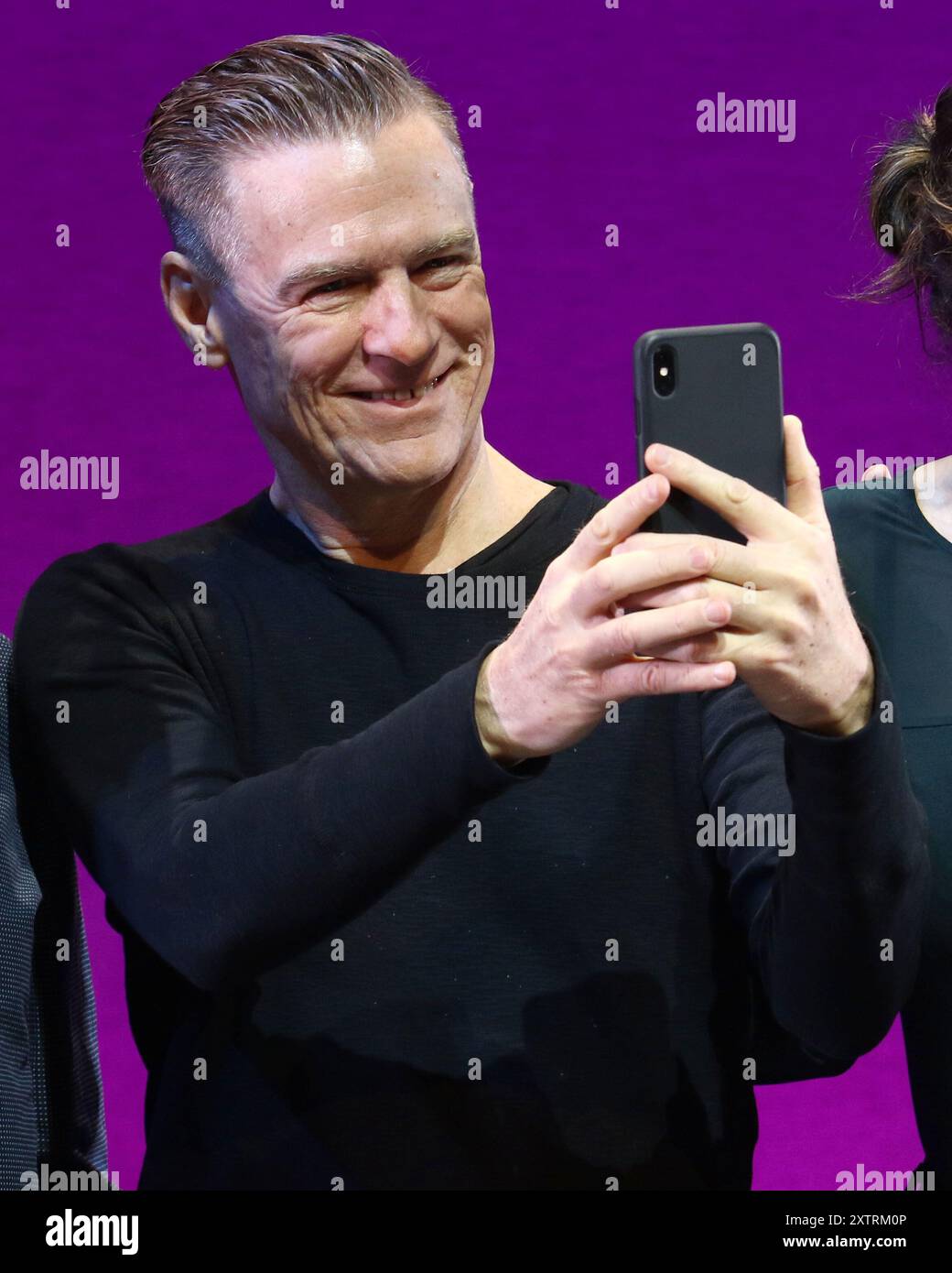 Bryan Adams appears on stage during a photo opportunity to celebrate ...