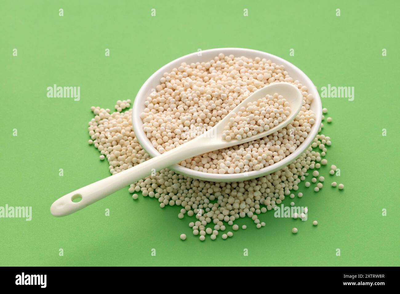 Organic tapioca pearls, cassava starch from the yuca root - Manihot ...