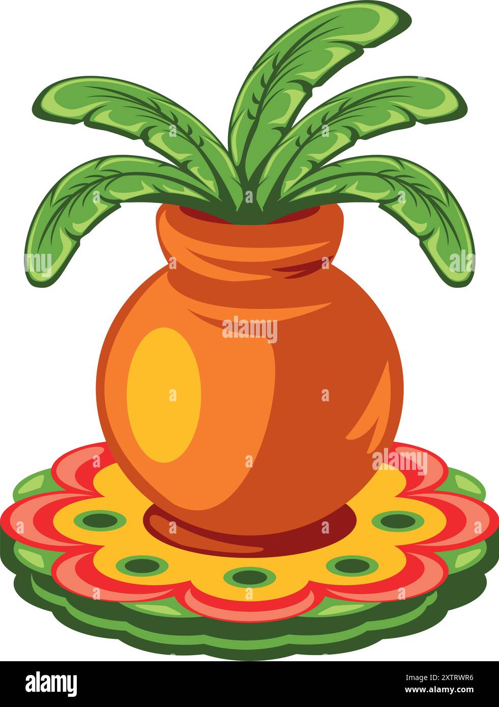 onam celebration kalash on rangoli Stock Vector Image & Art - Alamy