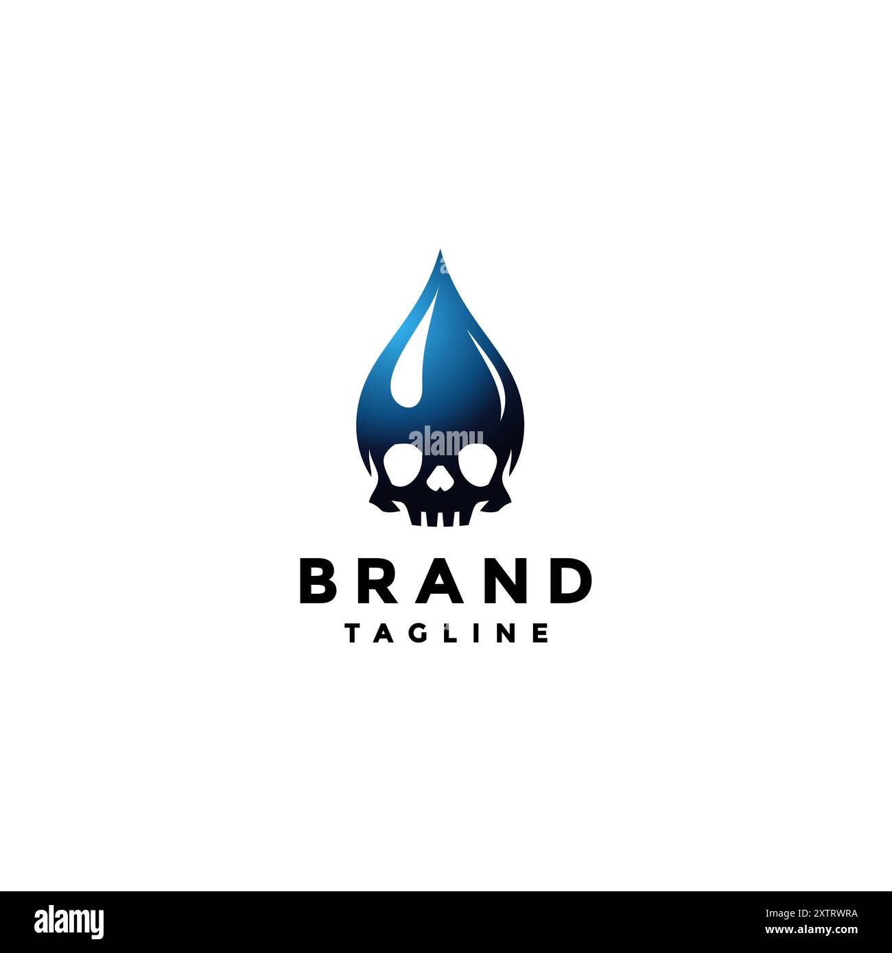 Skull Poison Drops Logo Design. Water Drop With Skull Symbol Underneath ...