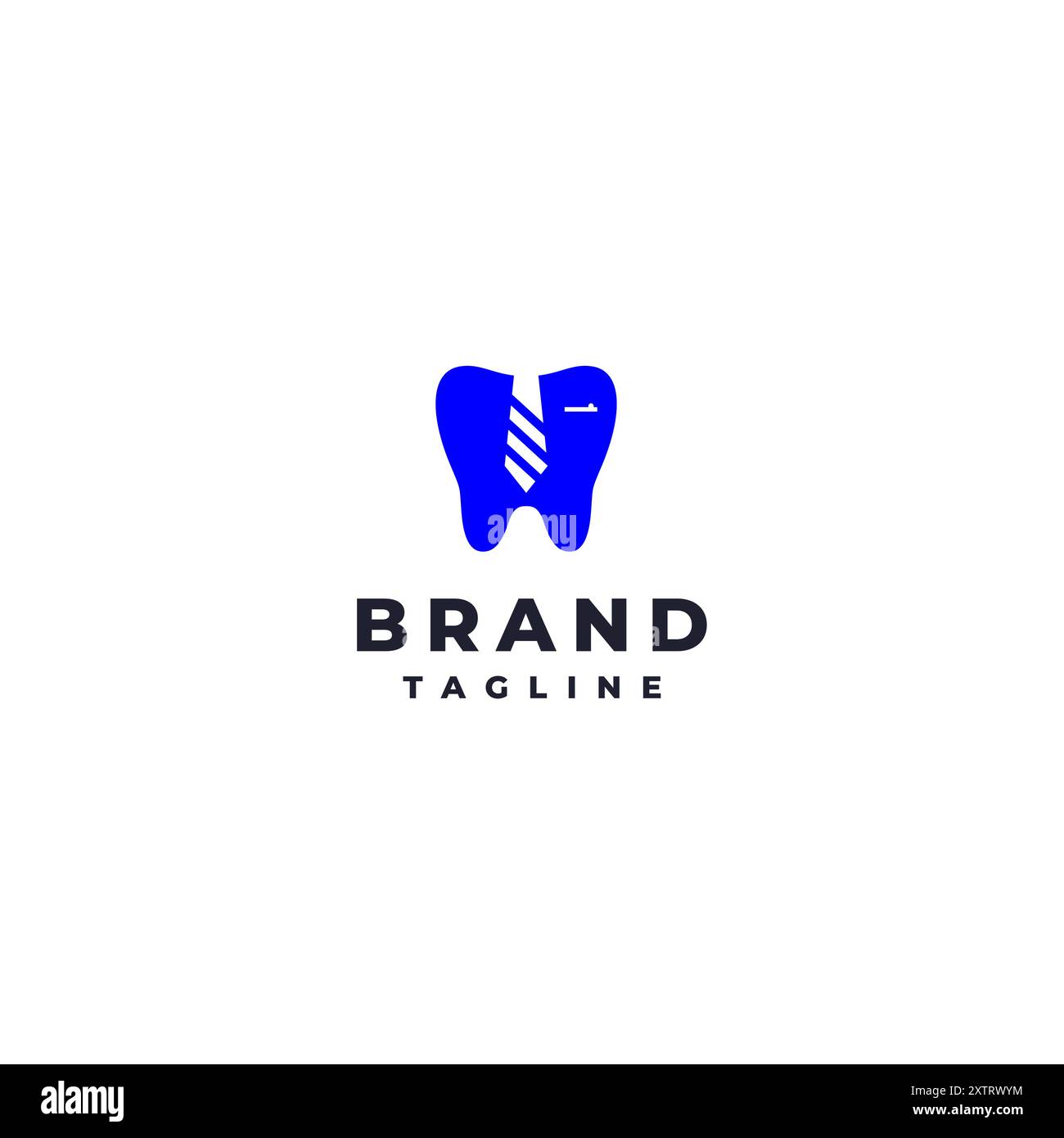 Silhouette of Tie and Pocket in Teeth Symbol. Businessman Icon Inside ...