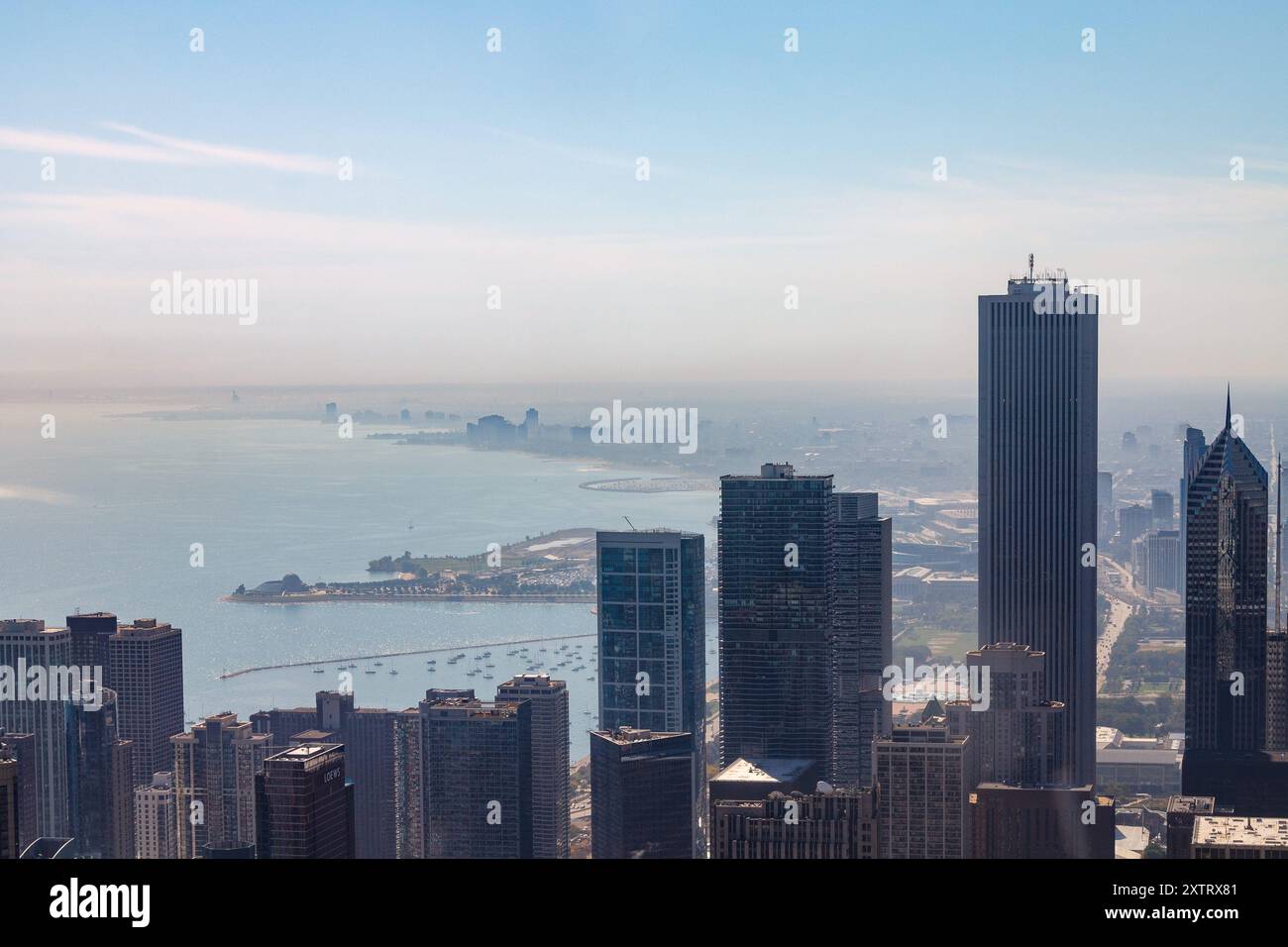 The Modern Architecture Tower Buildings and Michigan Lake, Chicago ...