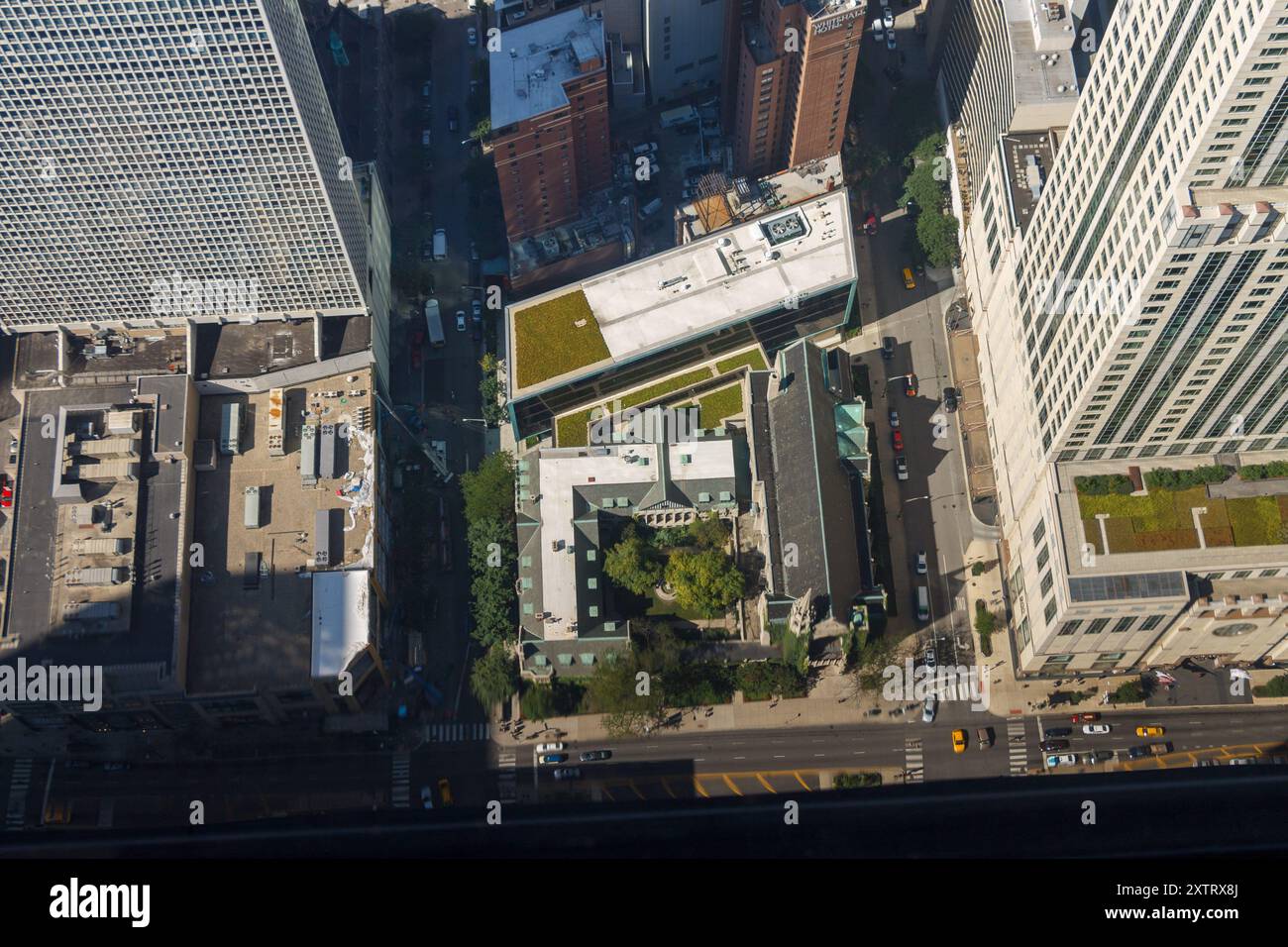 Fourth Presbyterian Church and a Modern Architecture Tower Building in ...