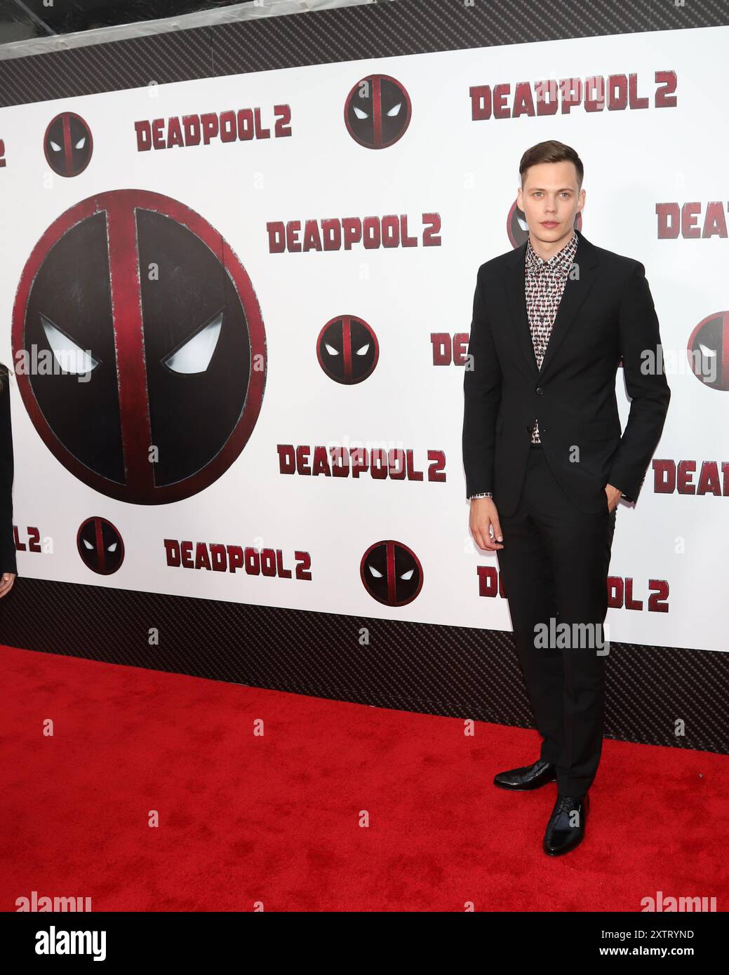 Bill Skarsgard attends a special screening of "Deadpool 2" at AMC Loews ...