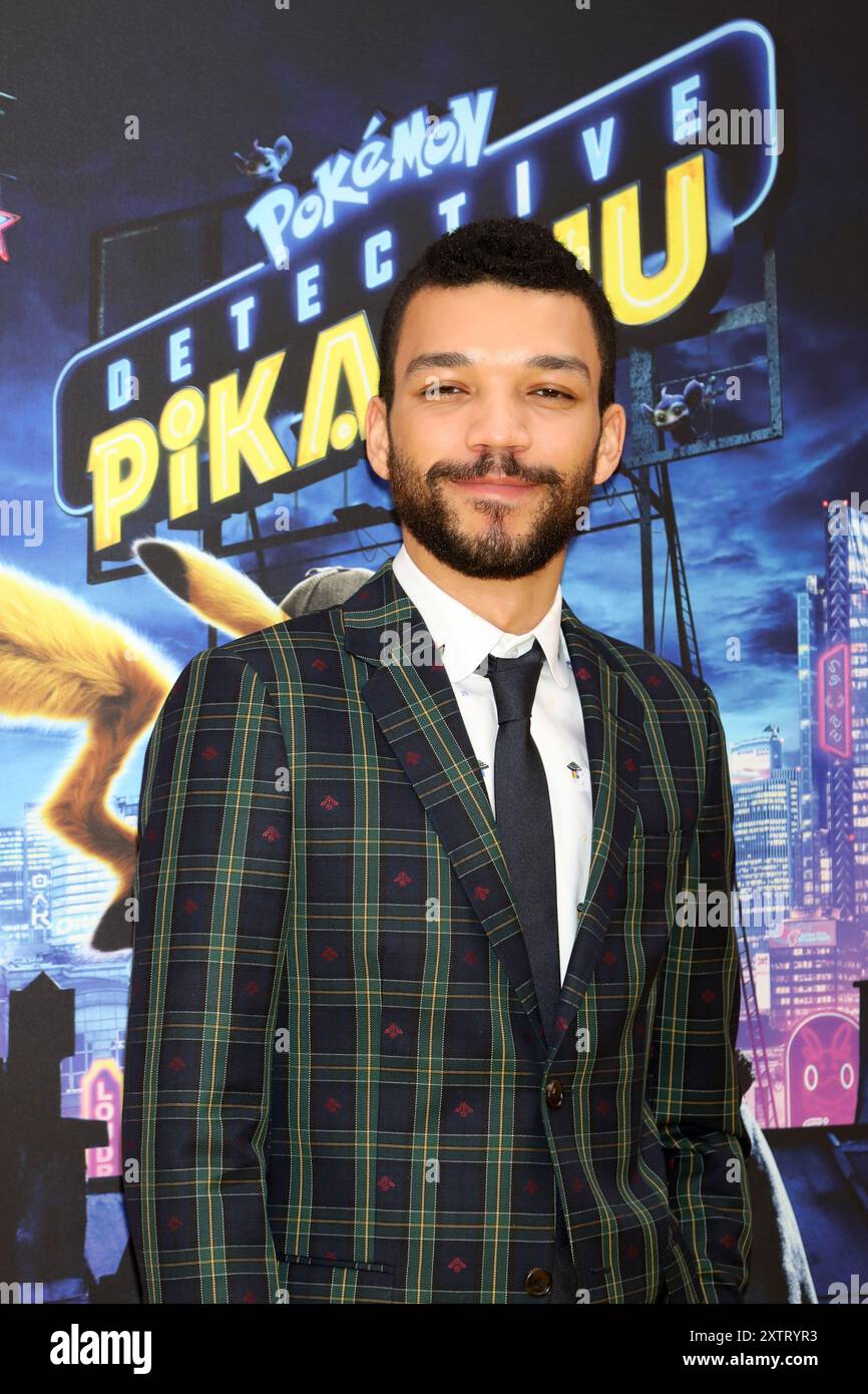 Justice Smith attends the "Pokemon Detective Pikachu" premiere in Times ...