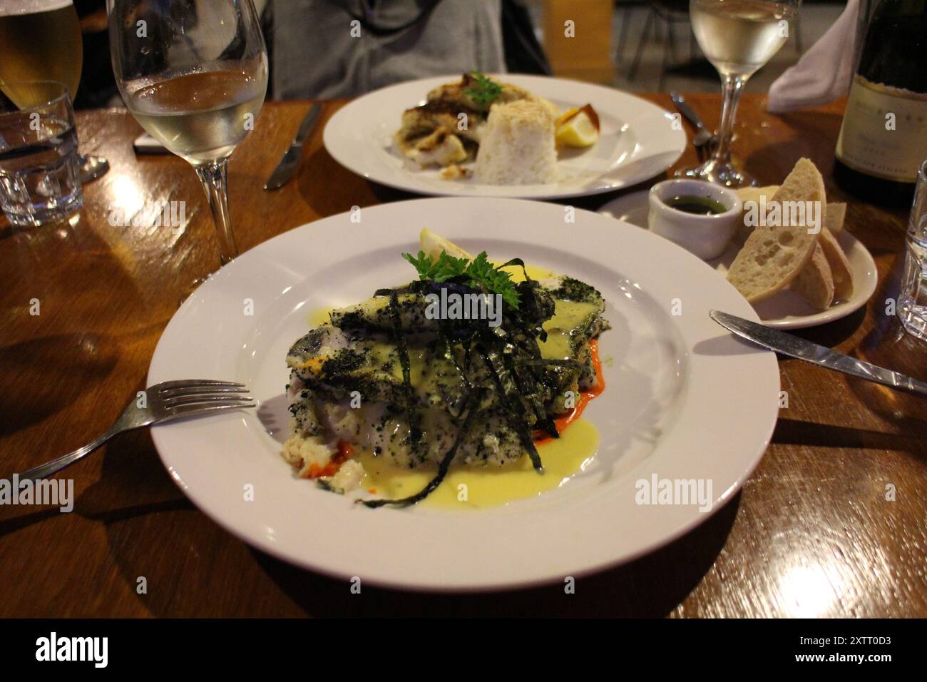 Pan-fried white fish in Dunedin, New Zealand Stock Photo - Alamy