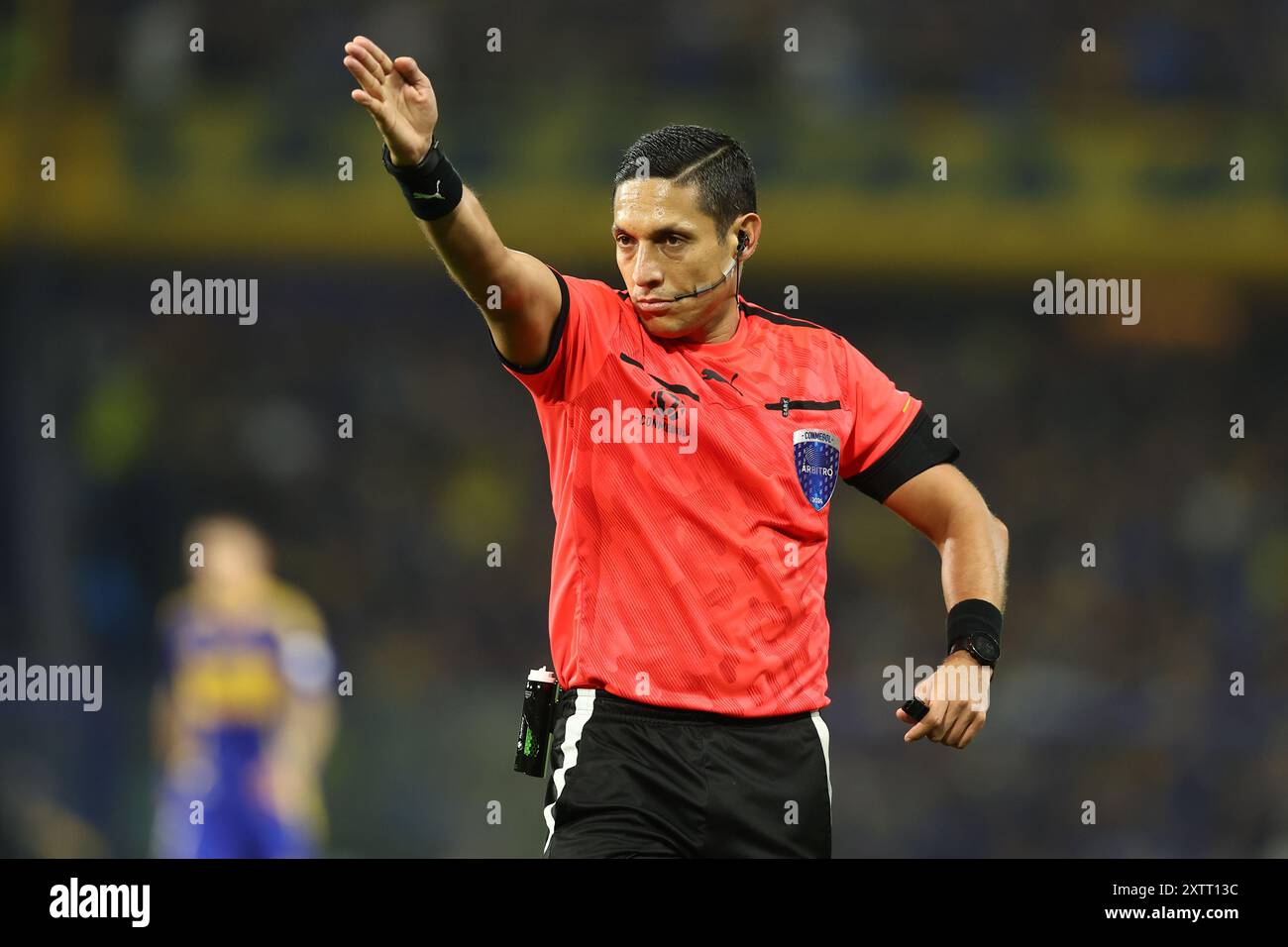 Venezuelan referee Jesus Valenzuela Saez gestures during the Copa ...