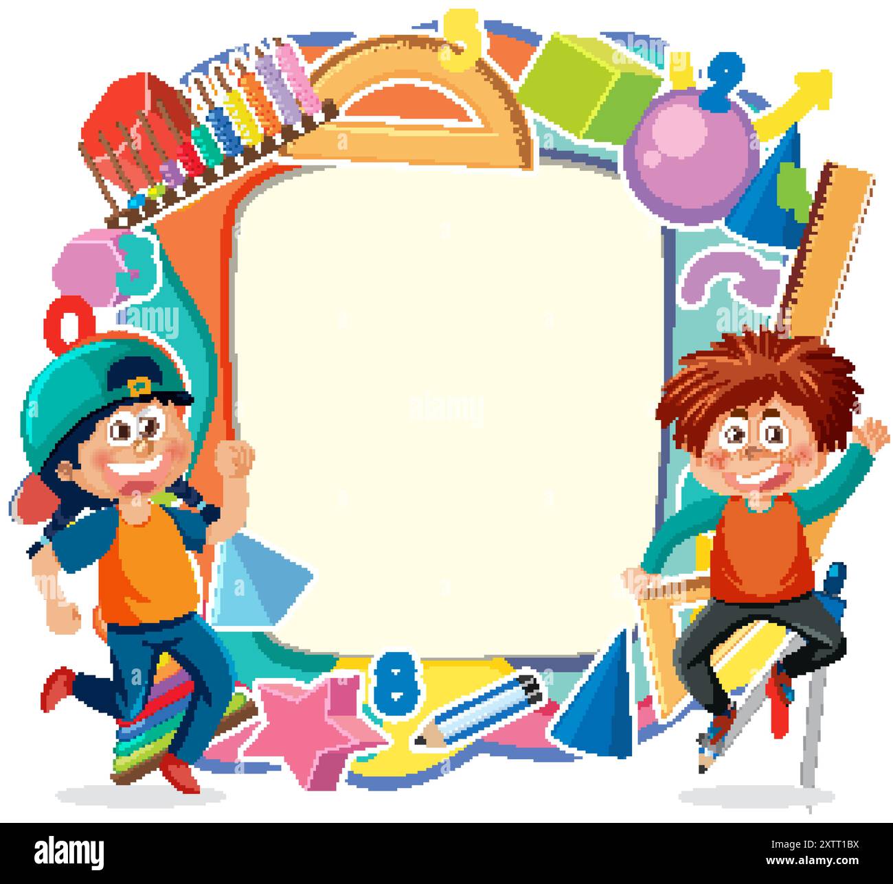 Children playing classroom creative Stock Vector Images - Alamy